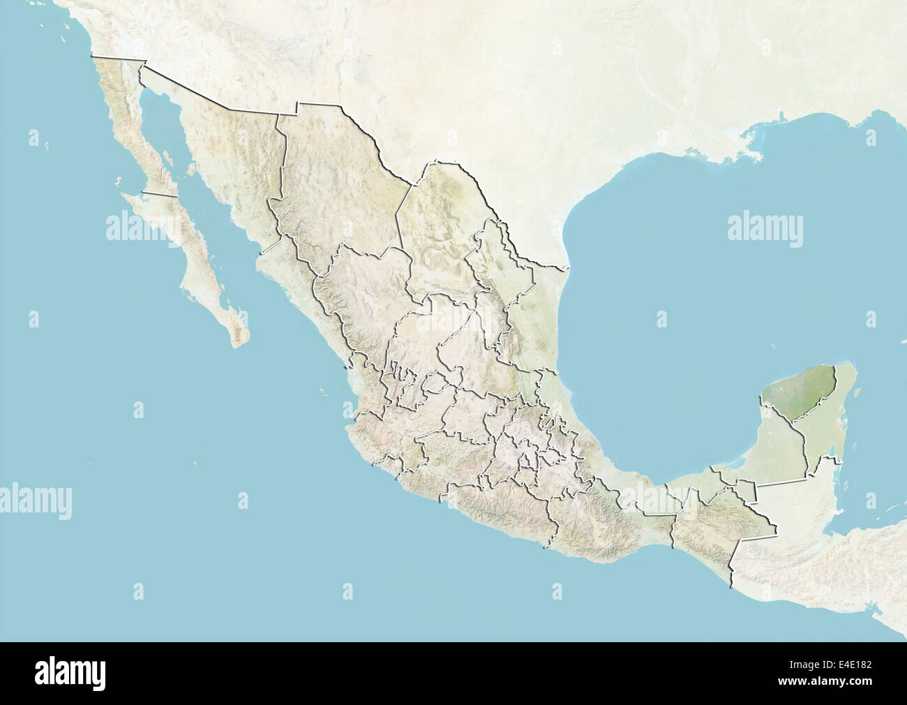 Yucatan map hi-res stock photography and images - Alamy