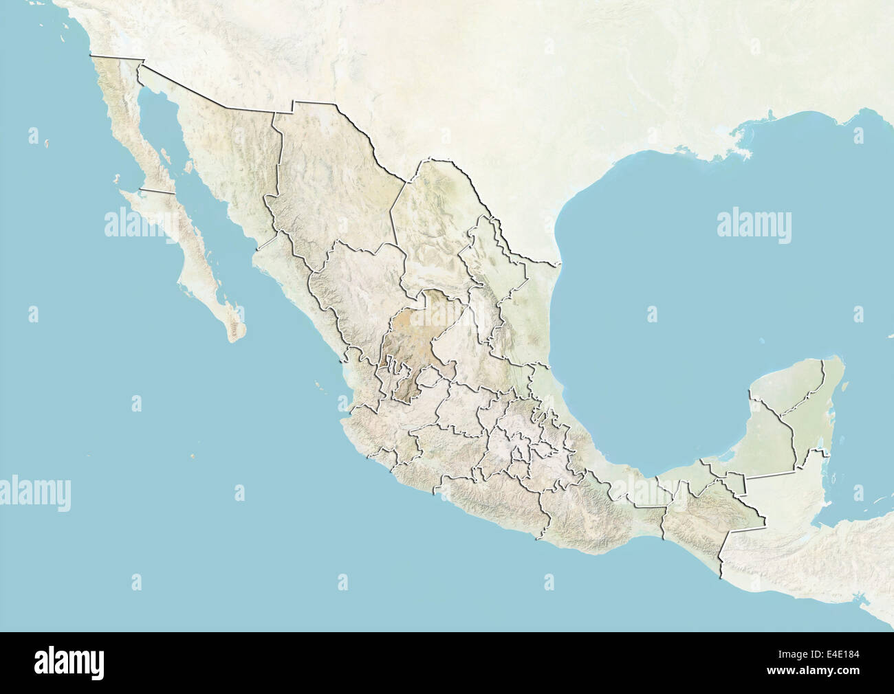 Mexico Physical Map