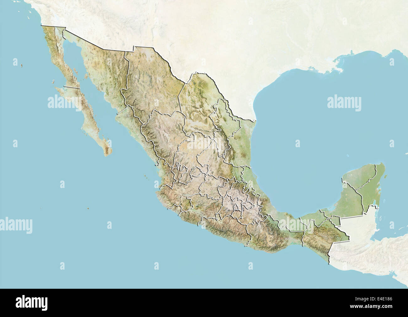 Yucatan peninsula map hi-res stock photography and images - Alamy