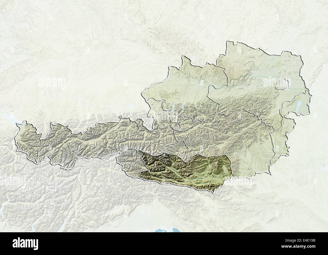 Carinthia map hi-res stock photography and images - Alamy