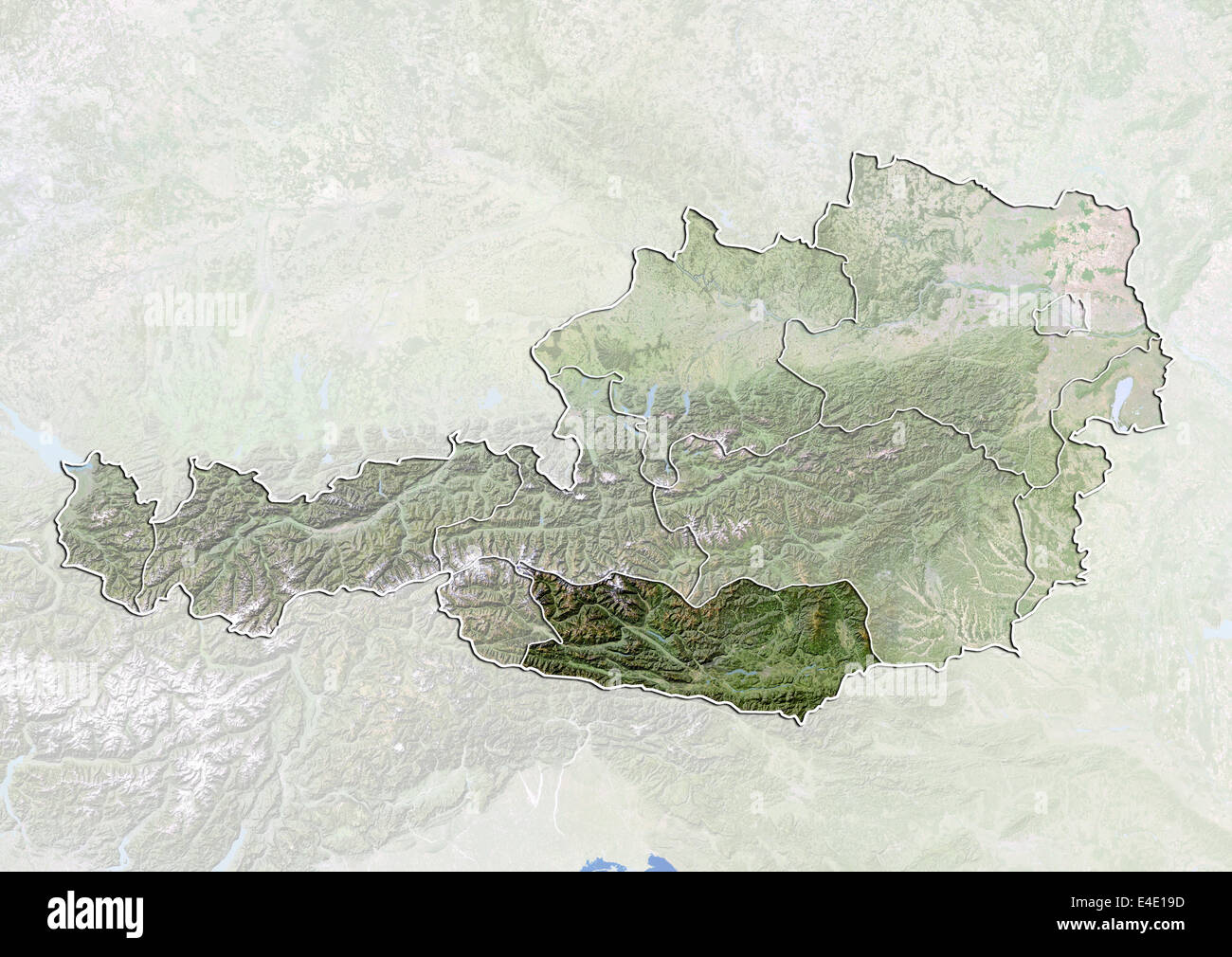 Carinthia state map hi-res stock photography and images - Alamy