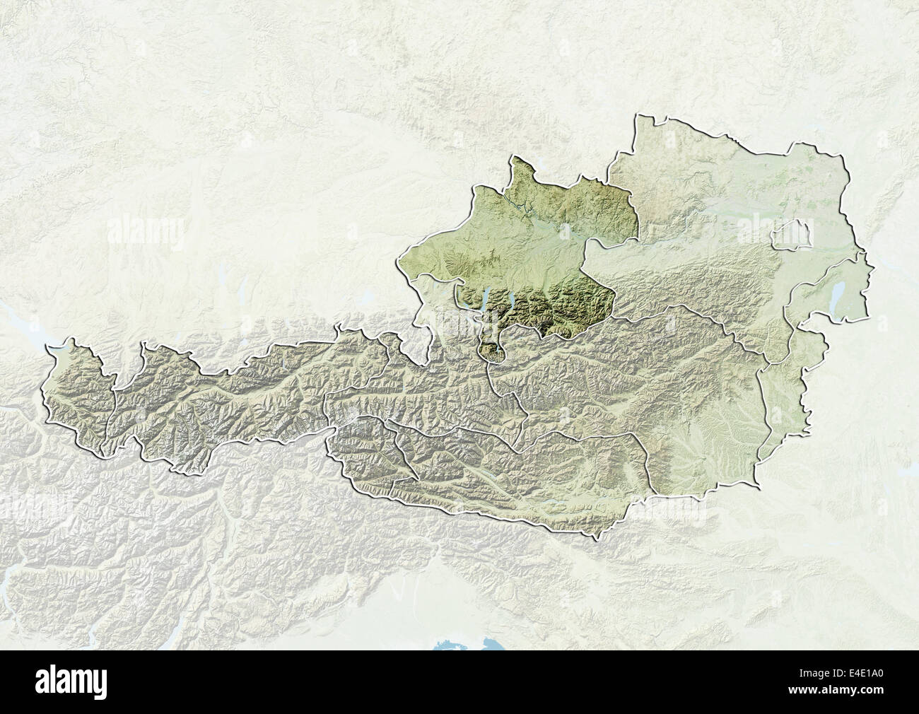 Map of upper austria hi-res stock photography and images - Alamy