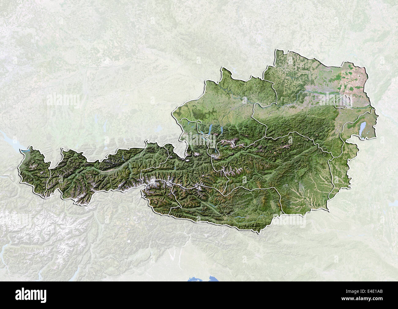 Map vienna austria satellite view hi-res stock photography and images ...