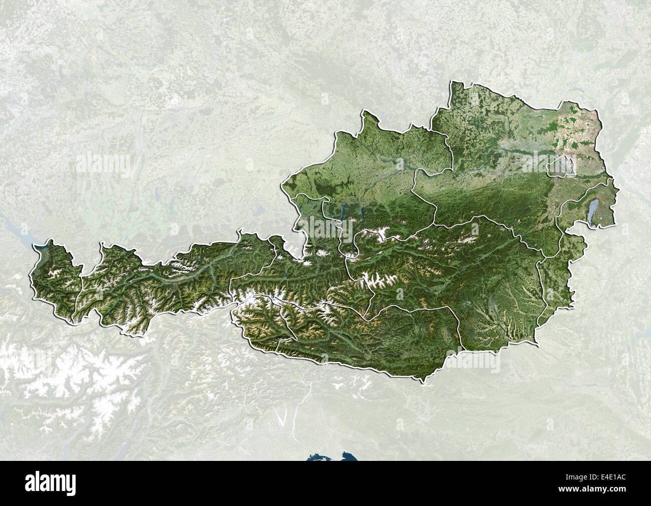 Satellite view of vienna map hi-res stock photography and images - Alamy