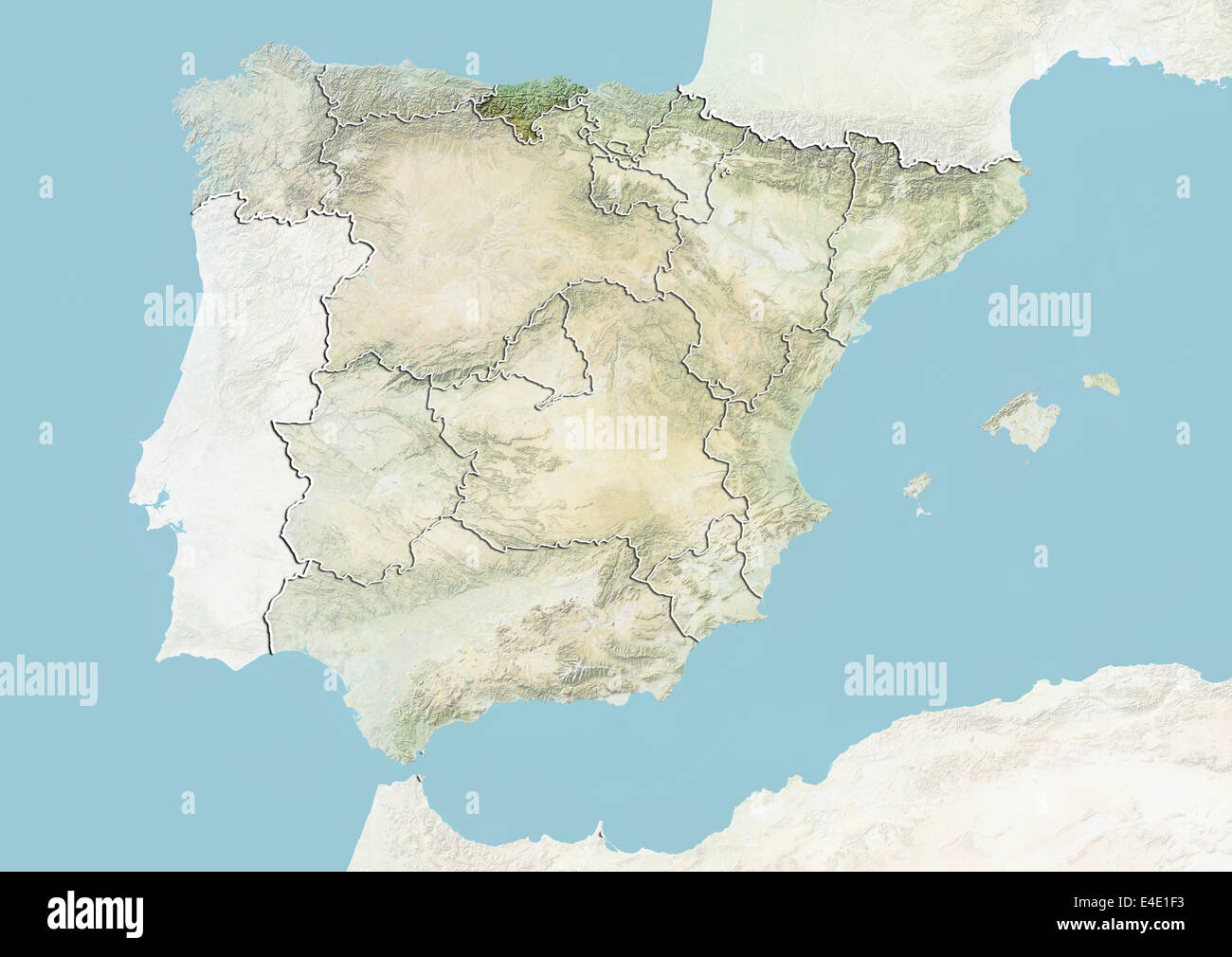 Map of cantabria hi-res stock photography and images - Alamy