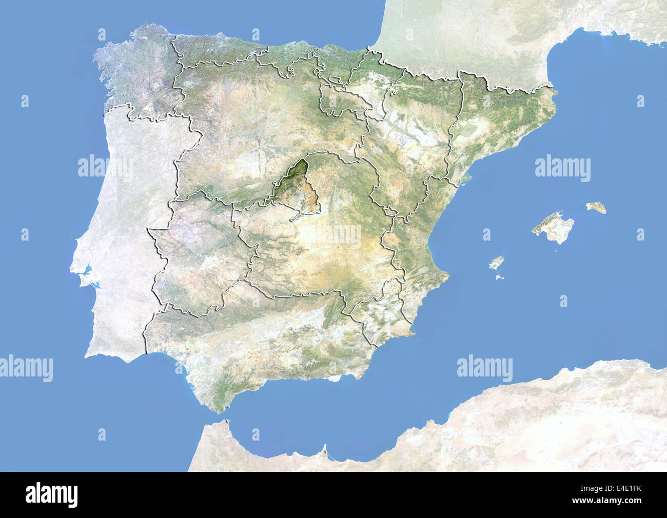 Map satellite geography madrid hi-res stock photography and images - Alamy
