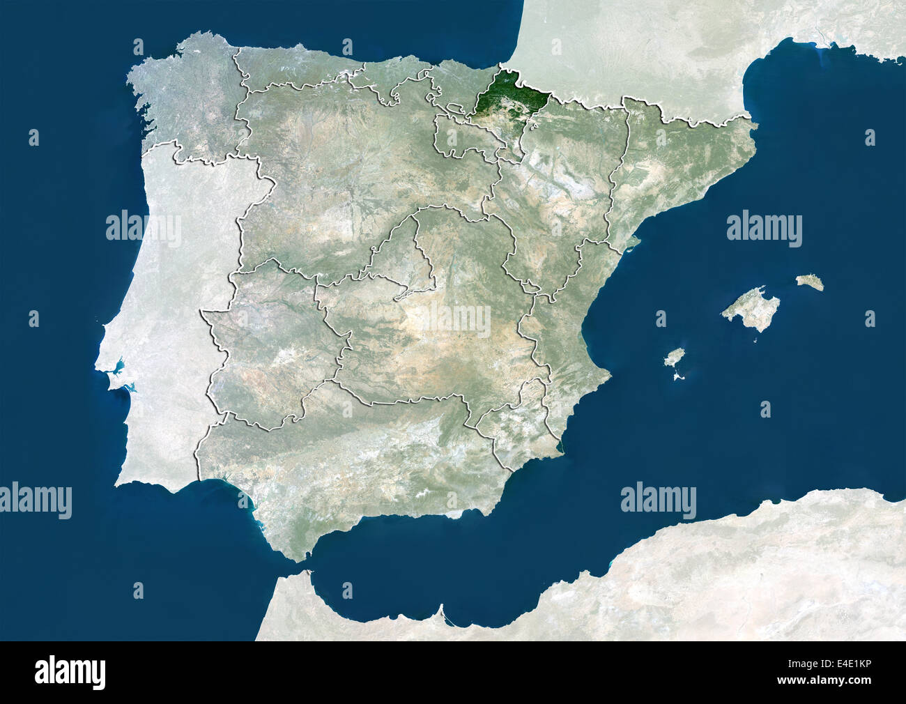 Spain region navarre satellite image hi-res stock photography and ...