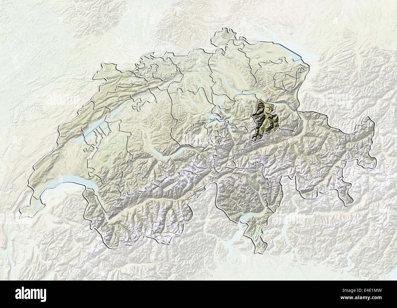Alps aerial map hi-res stock photography and images - Alamy