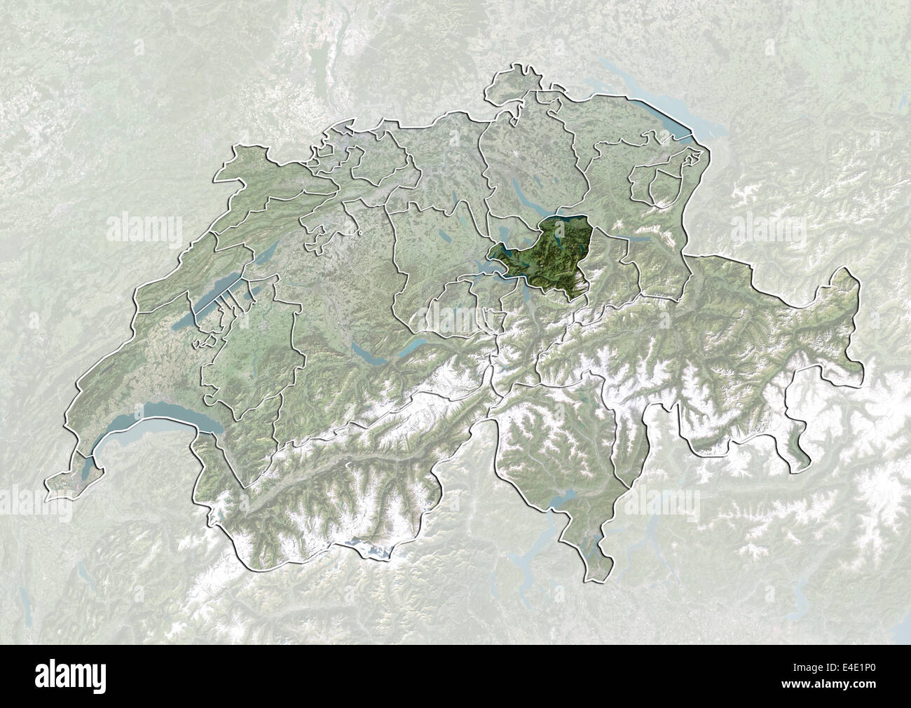 Satellite view of zurich map hi-res stock photography and images - Alamy