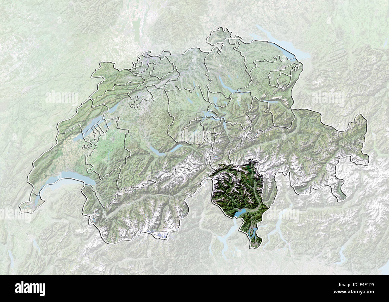 Ticino map hi-res stock photography and images - Alamy