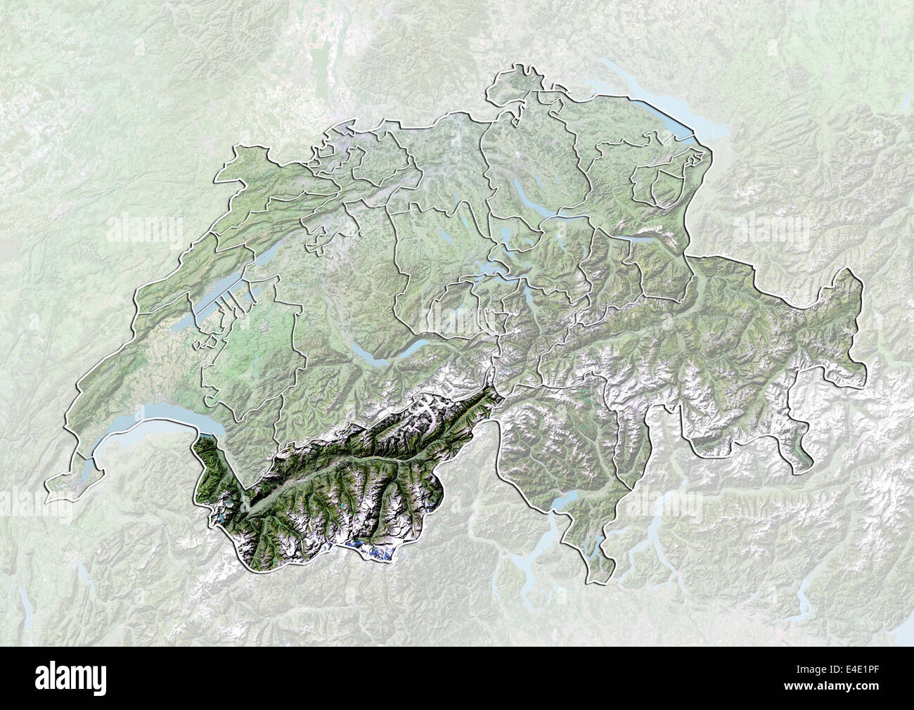 Map of valais hi-res stock photography and images - Alamy