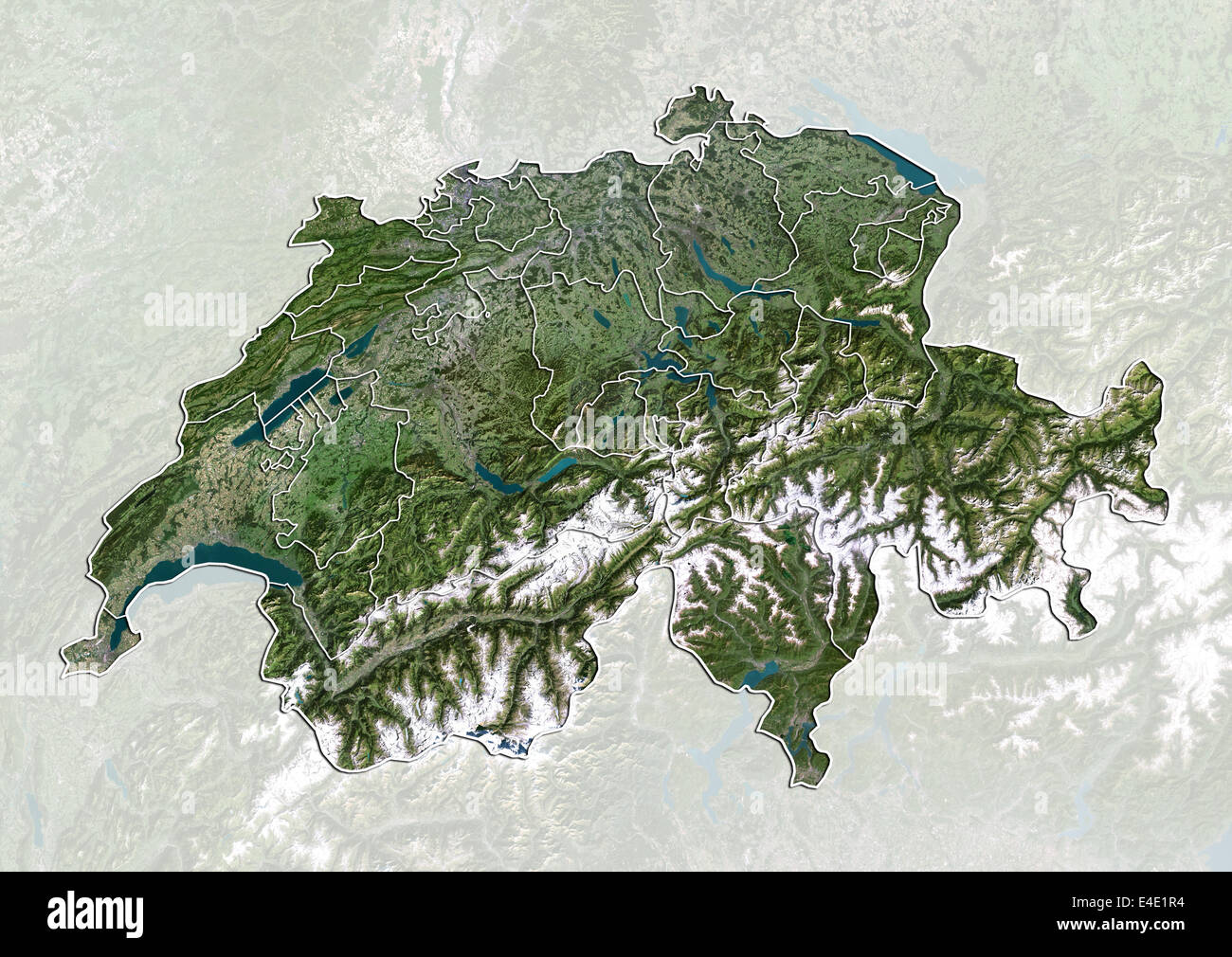 Geneva canton map hi-res stock photography and images - Alamy