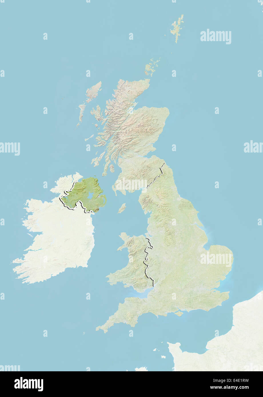 Map of ireland physical hi-res stock photography and images - Alamy