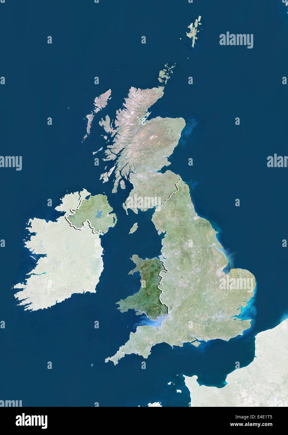 Satellite view wales hi-res stock photography and images - Alamy