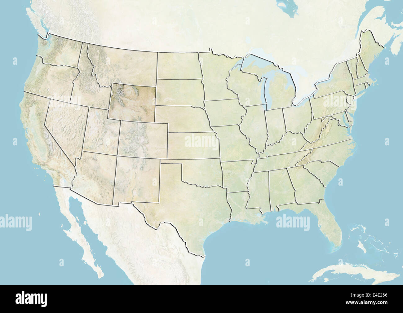 Wyoming map rocky mountains hi-res stock photography and images - Alamy