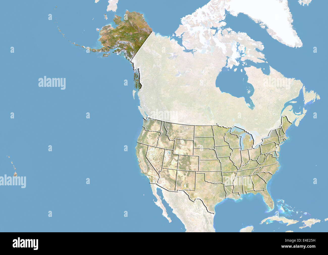 Alaska satellite map hi-res stock photography and images - Alamy