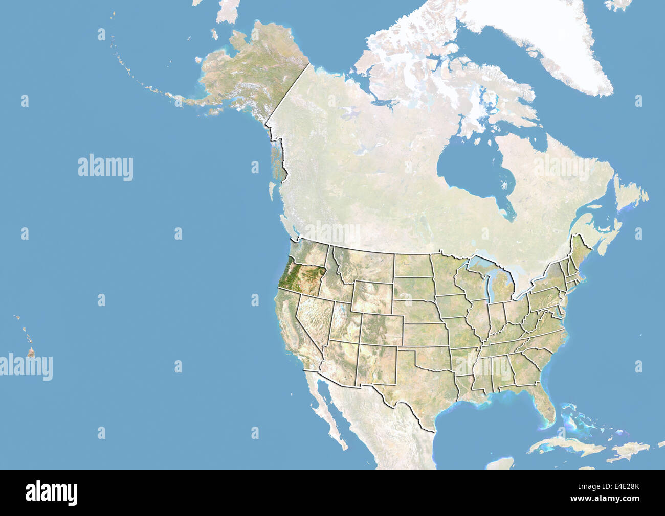 Portland map satellite view oregon hi-res stock photography and images ...