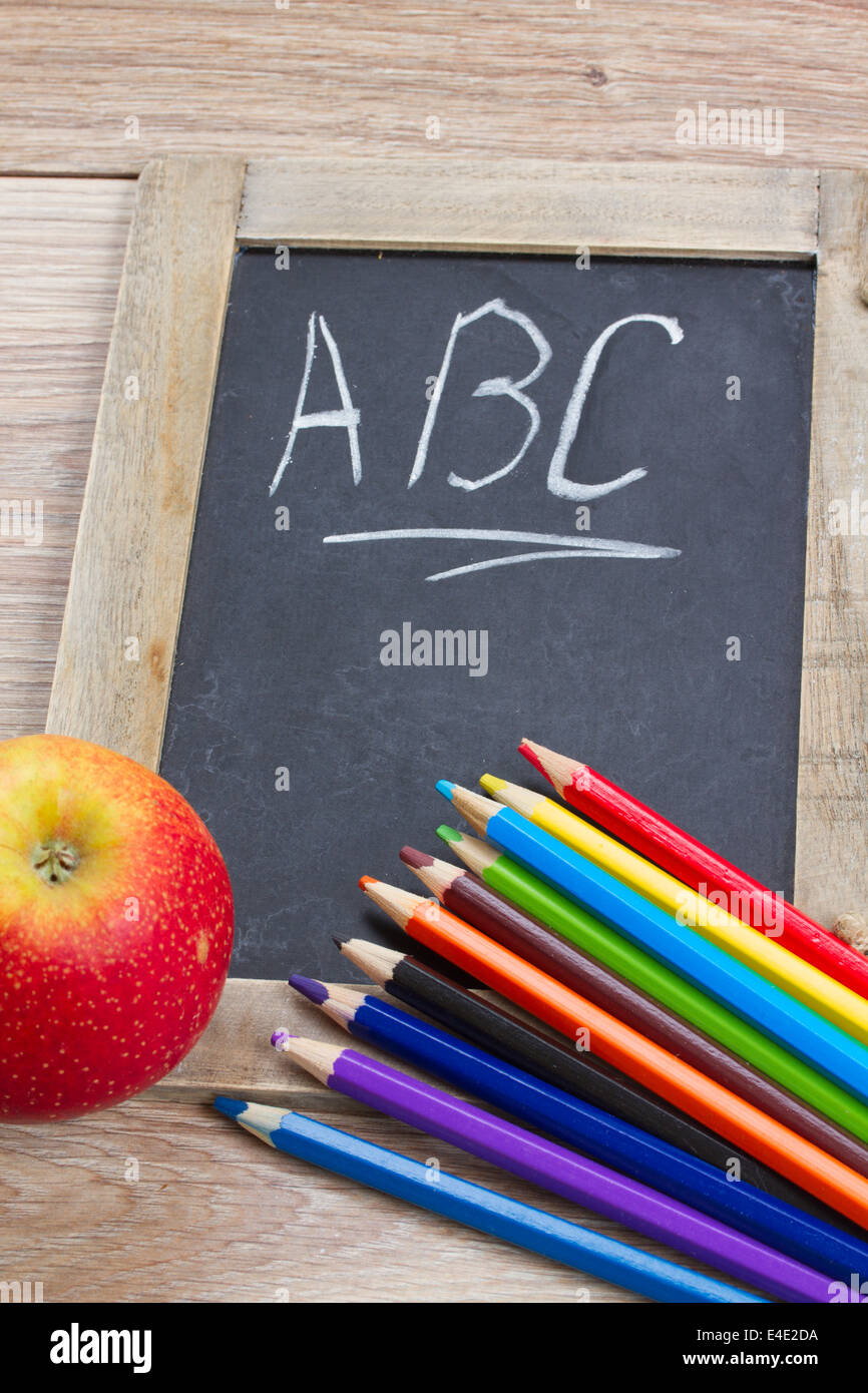 black board with ABC Stock Photo - Alamy