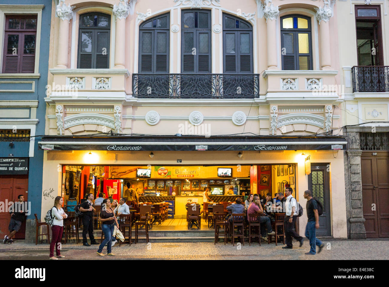 Brazil, Rio De Janeiro, nightlife in Arcos Da Lava district Stock Photo ...