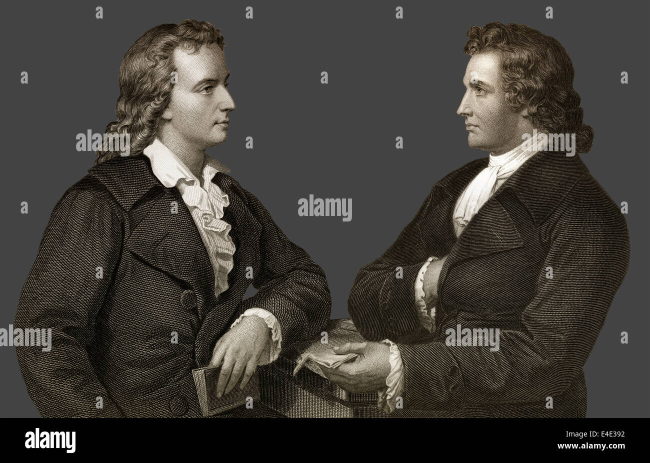 Johann Wolfgang von Goethe, 1749 - 1832, and Johann Christoph Friedrich ...