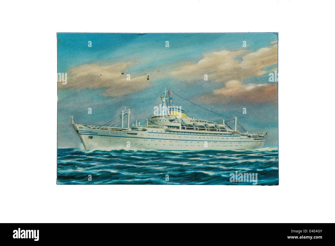 White ship in blue Cut Out Stock Images & Pictures - Alamy