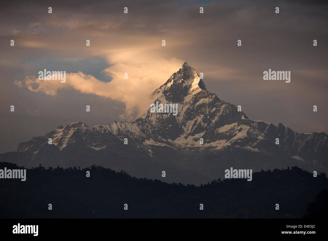 Nepal, Pokhara, Annapurna Range, Machhapuchchhre, Fish Tail Mountain ...