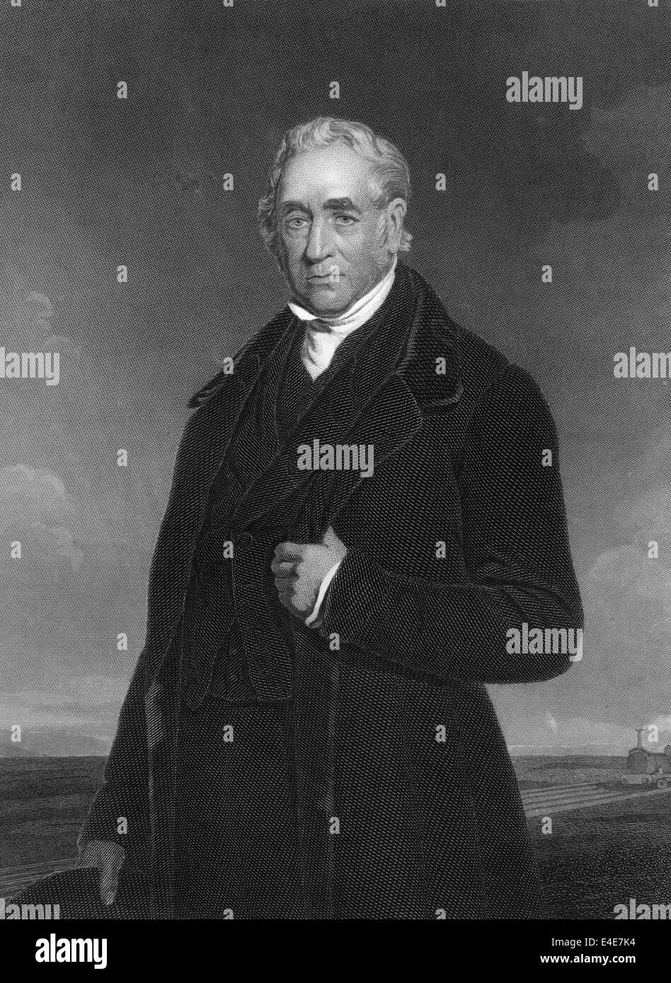 George Stephenson, 1781 - 1848, an English engineer and principal ...