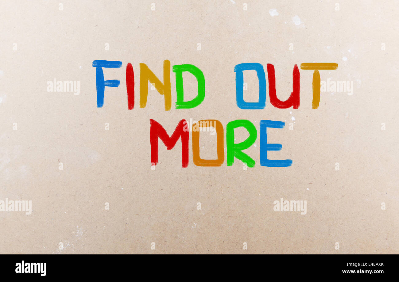 Find Out More Concept Stock Photo - Alamy