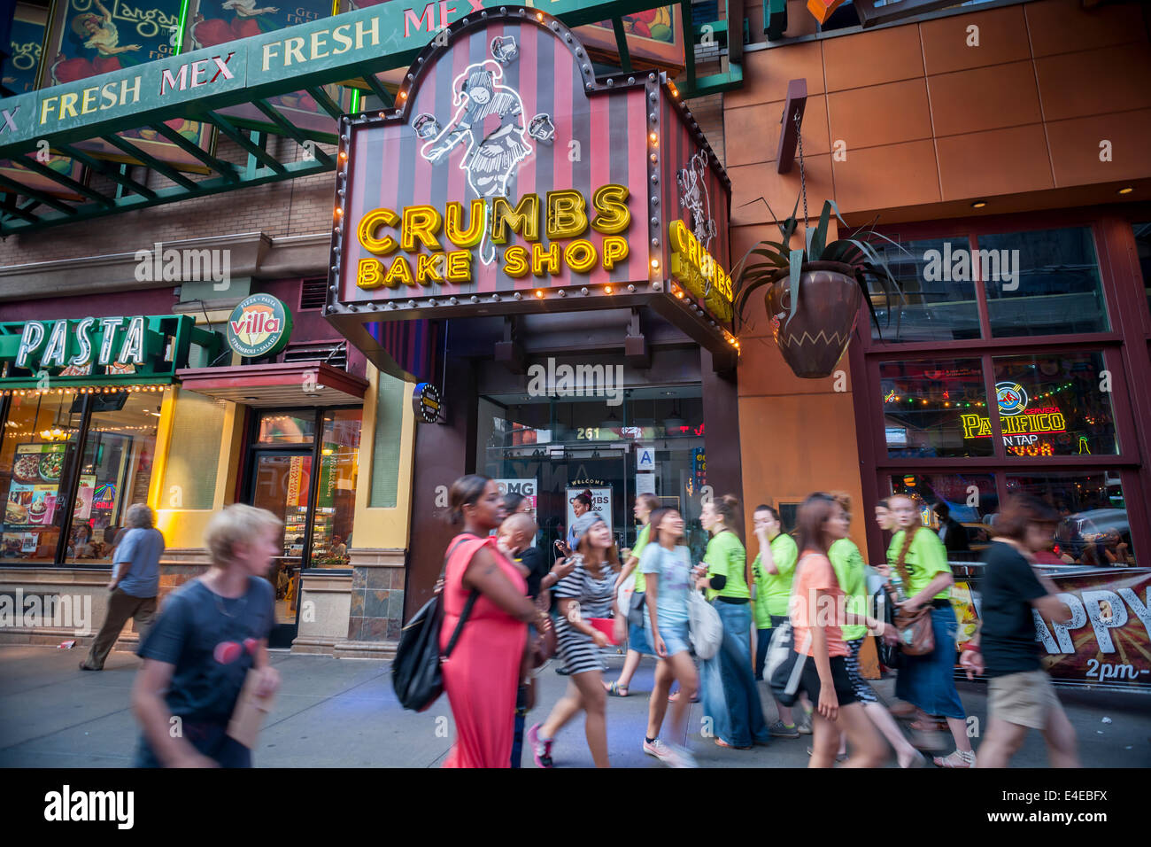 New York, US. 9th July, 2014. A Crumbs Bake Shop in Times Square in New ...