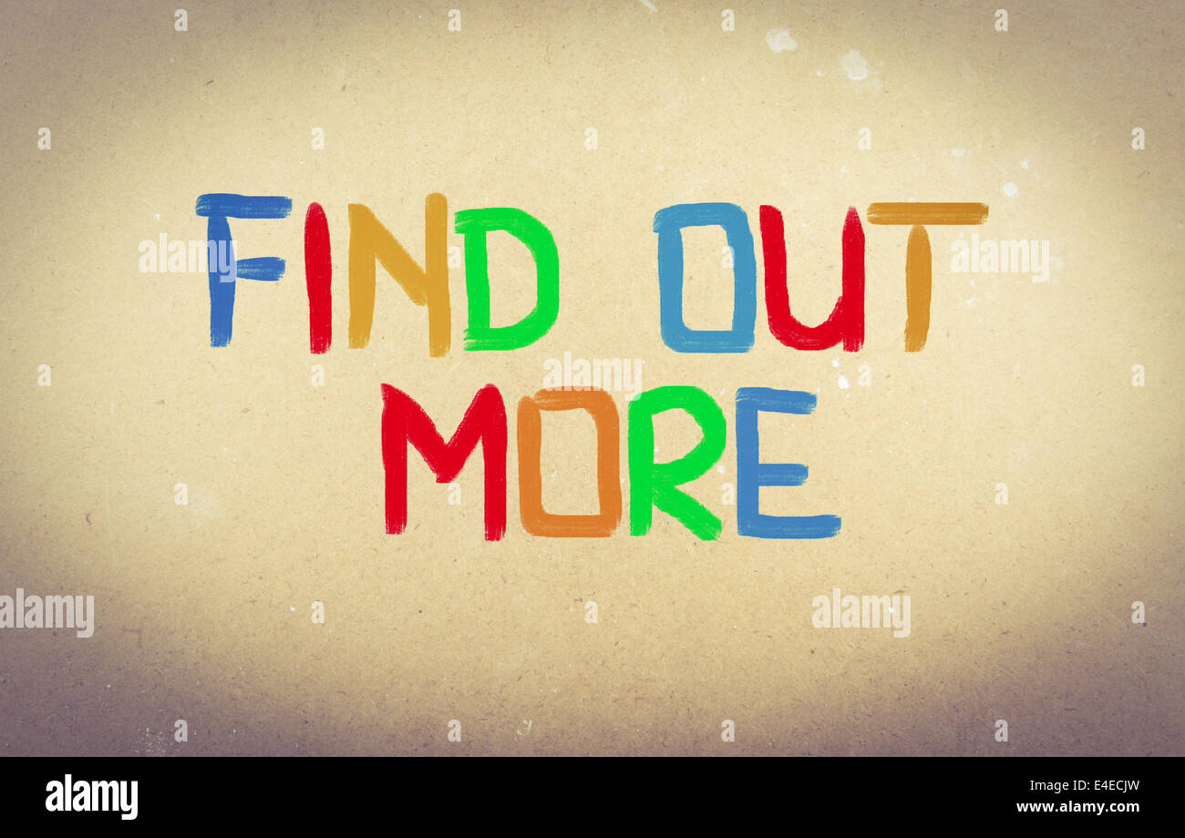 Find Out More Concept Stock Photo - Alamy