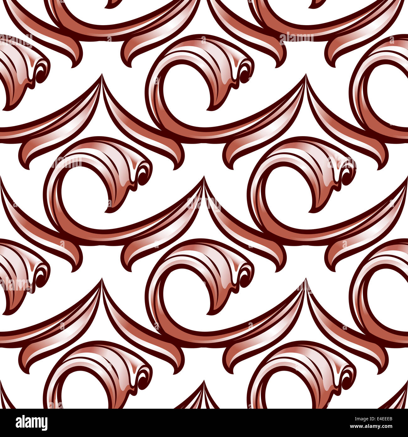 Light brown pattern of vines on a white background Stock Photo - Alamy