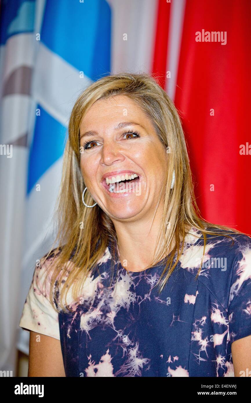 Paris, France. 9th July, 2014. Queen Maxima of The Netherlands attends ...