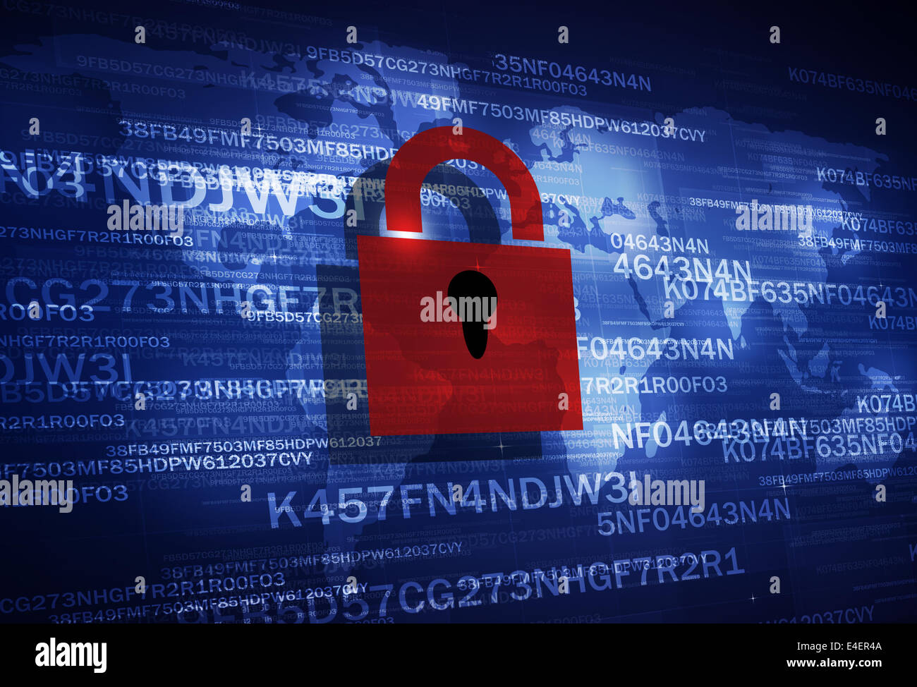 concept digital coding business internet technology security blue ...