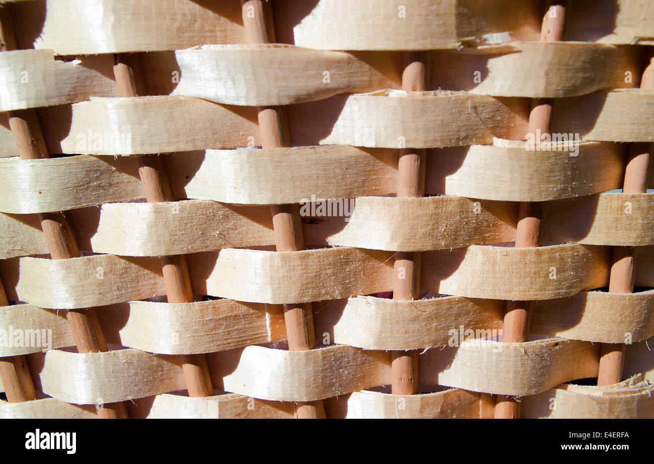 Hand crafted wooden basket Stock Photo - Alamy
