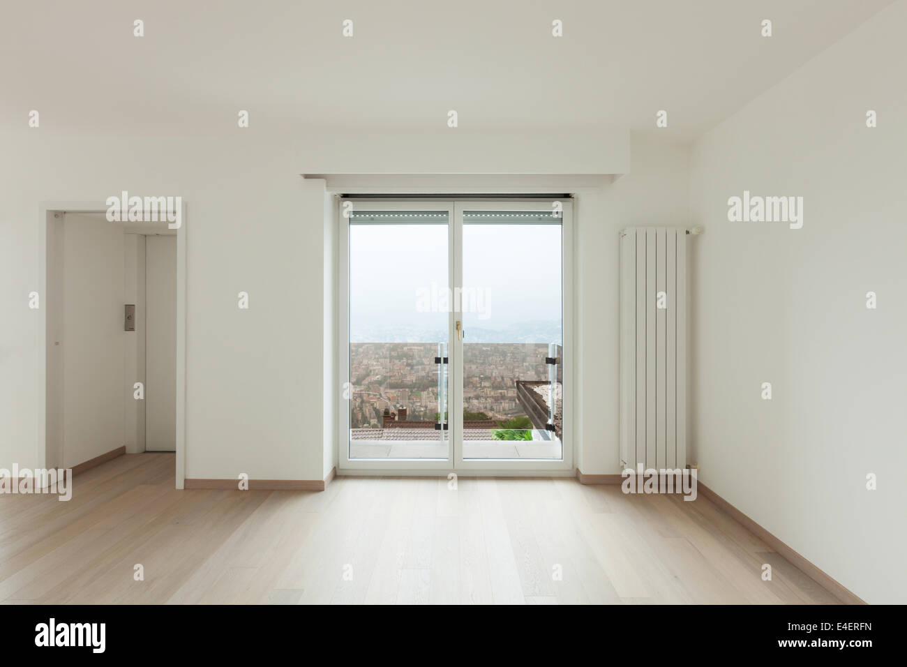 beautiful new apartment, interior, view room with window Stock Photo ...