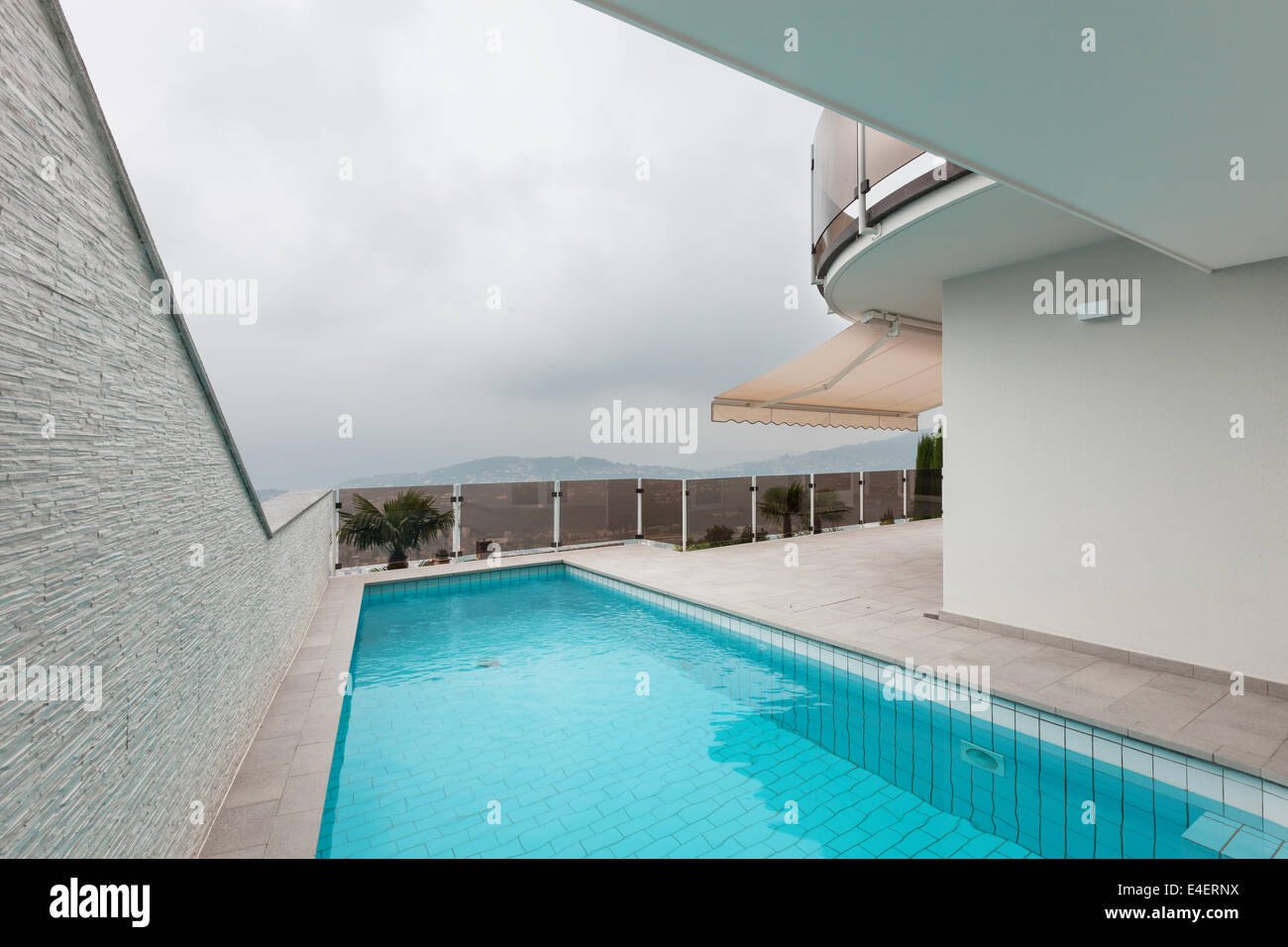 beautiful new apartment building, outdoor, pool view Stock Photo - Alamy