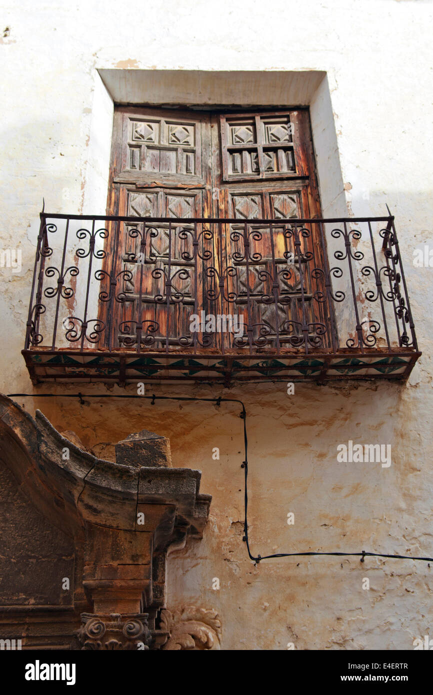 Spanish wooden balcony hi-res stock photography and images - Alamy