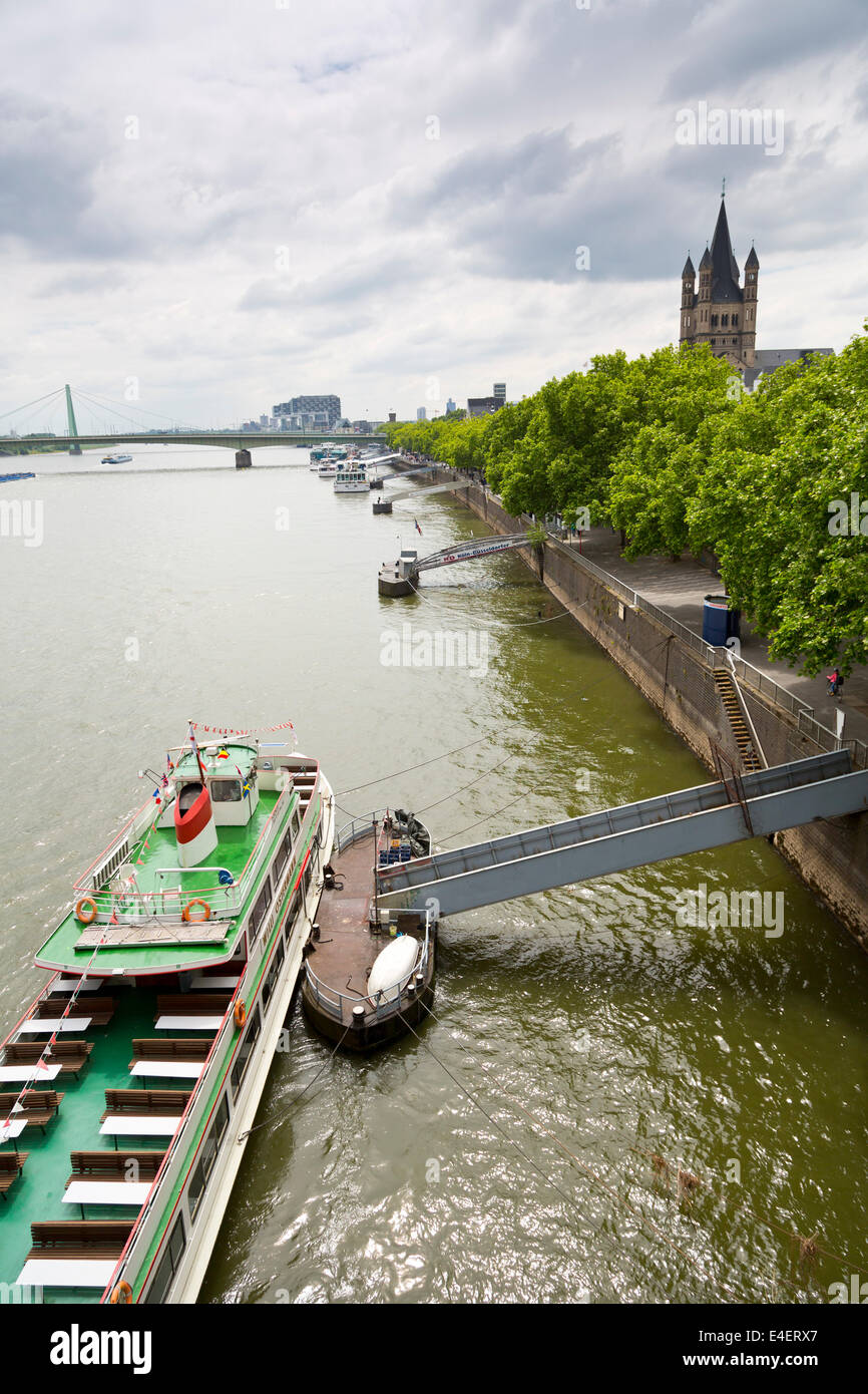 View over the River Rhine in Cologne, Germany Stock Photo - Alamy