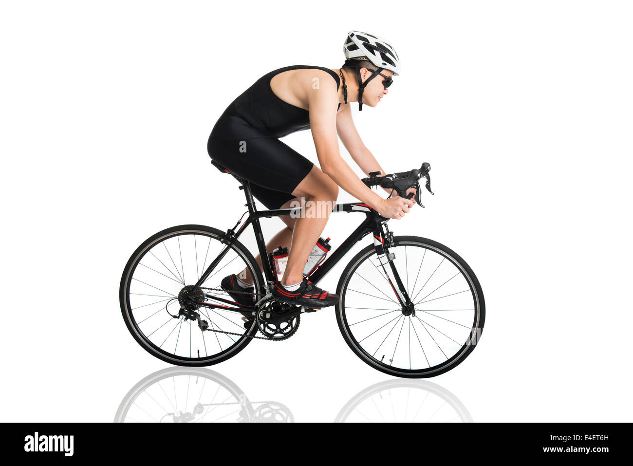 Young male on bicycle Cut Out Stock Images & Pictures - Alamy