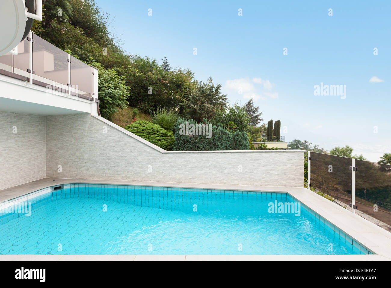 beautiful new apartment building, outdoor, pool view Stock Photo - Alamy