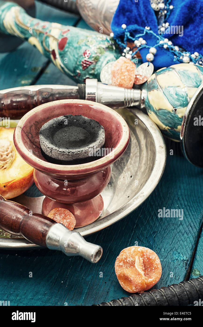 composition with shisha and accessories Stock Photo - Alamy