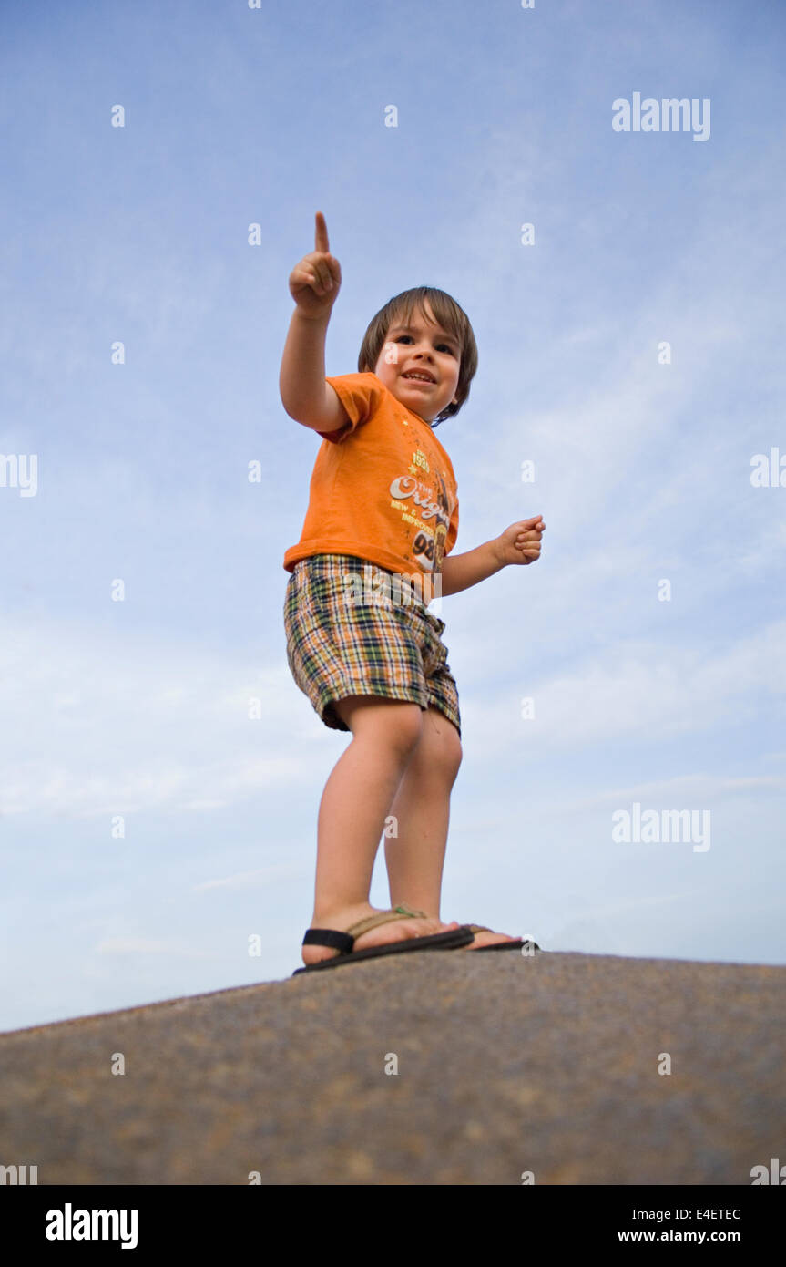 Three Year Old Boy on the Playground at Waterfront Park in Louisville ...