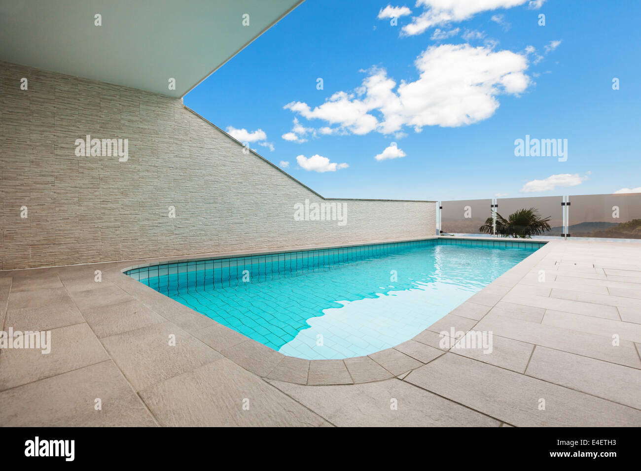 beautiful new apartment building, outdoor, pool view Stock Photo - Alamy