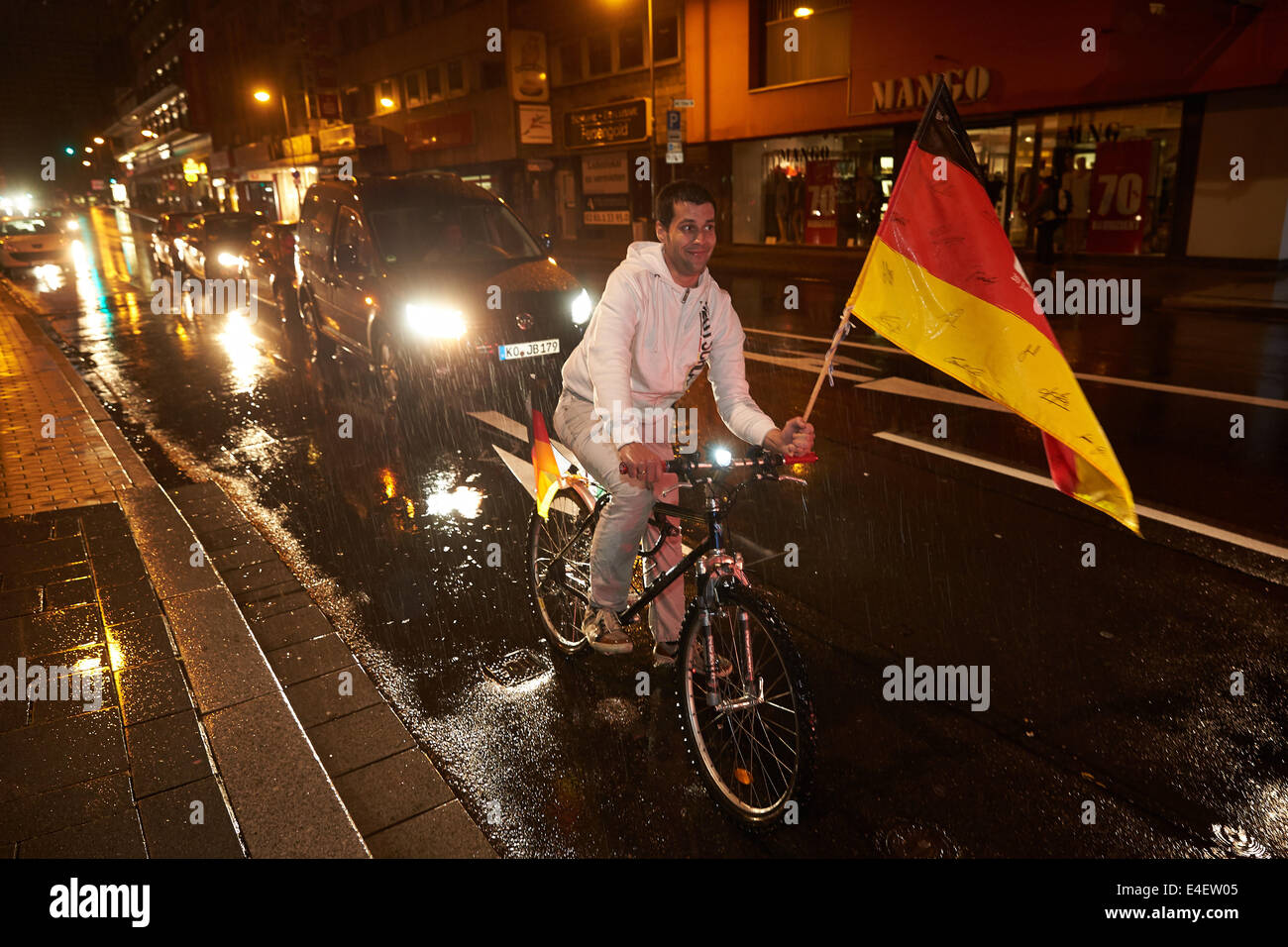 Soccer fans celebrate the victory of the German national soccer team in ...