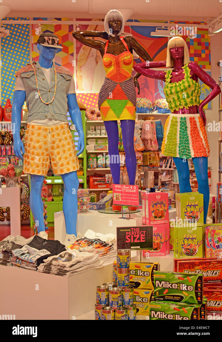 Interior of IT'SUGAR candy store on Broadway in Greenwich Village. A ...