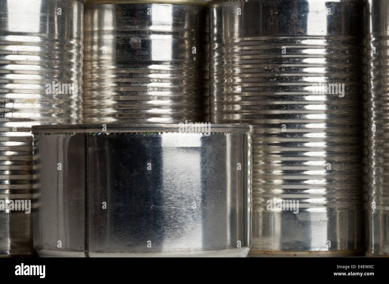 Used aluminum cans collected for recycling close up Stock Photo - Alamy