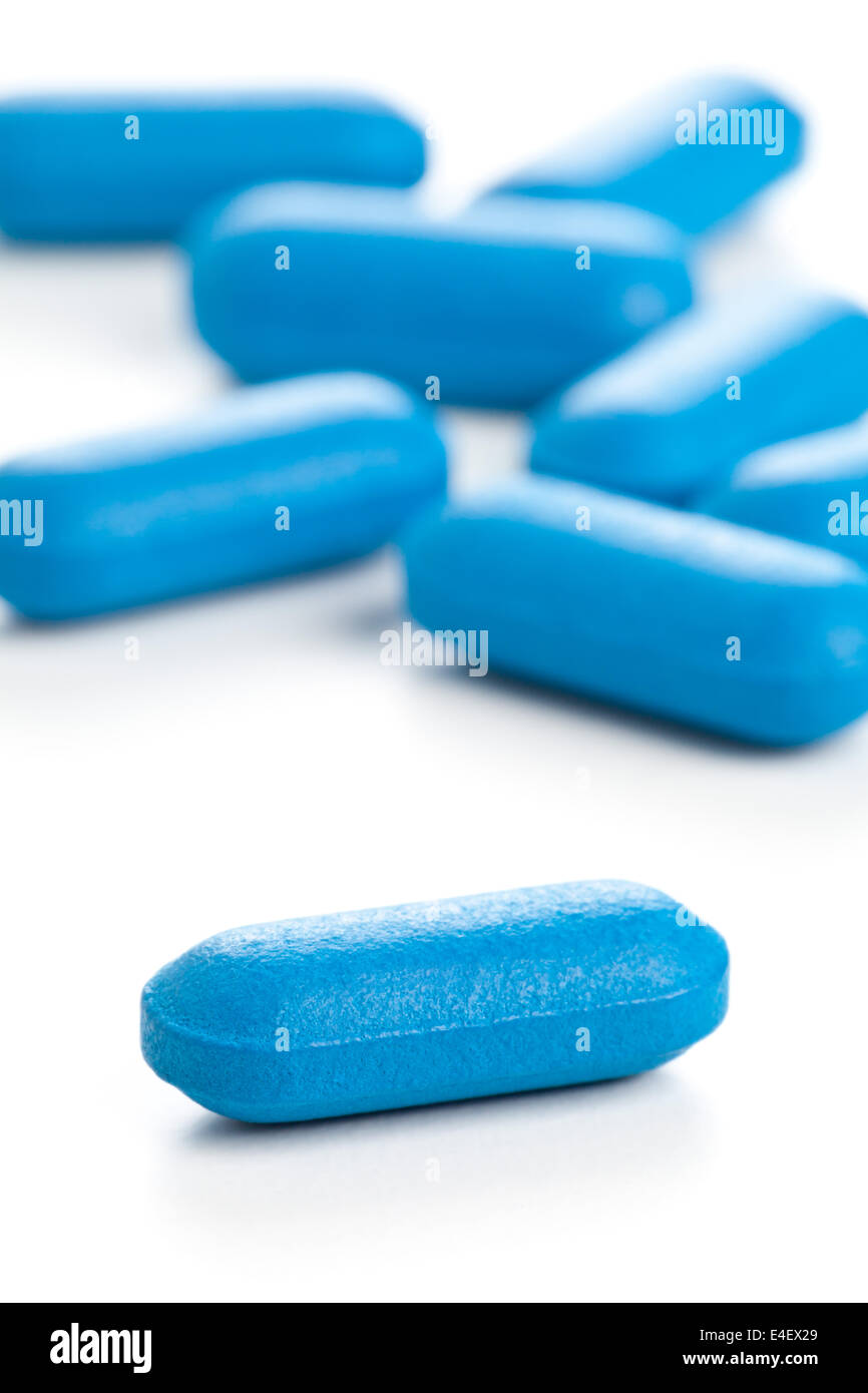 Blue pills hi-res stock photography and images - Alamy