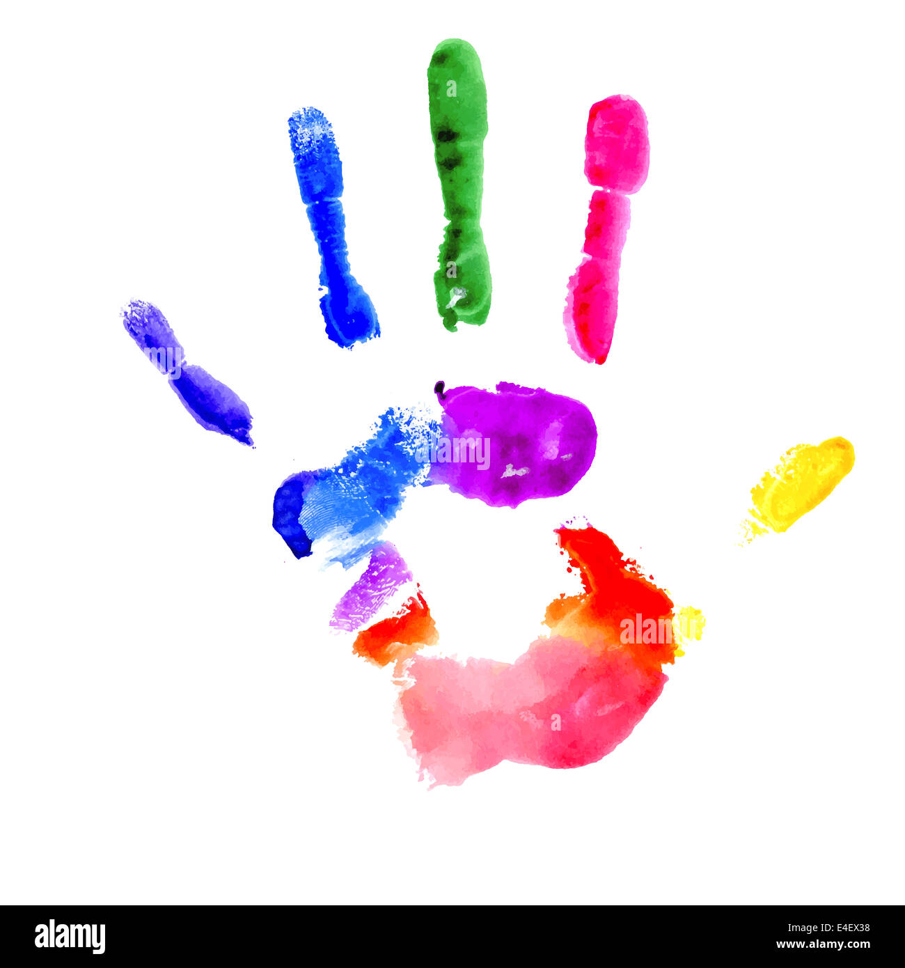 Kids painted in colors Cut Out Stock Images & Pictures - Alamy
