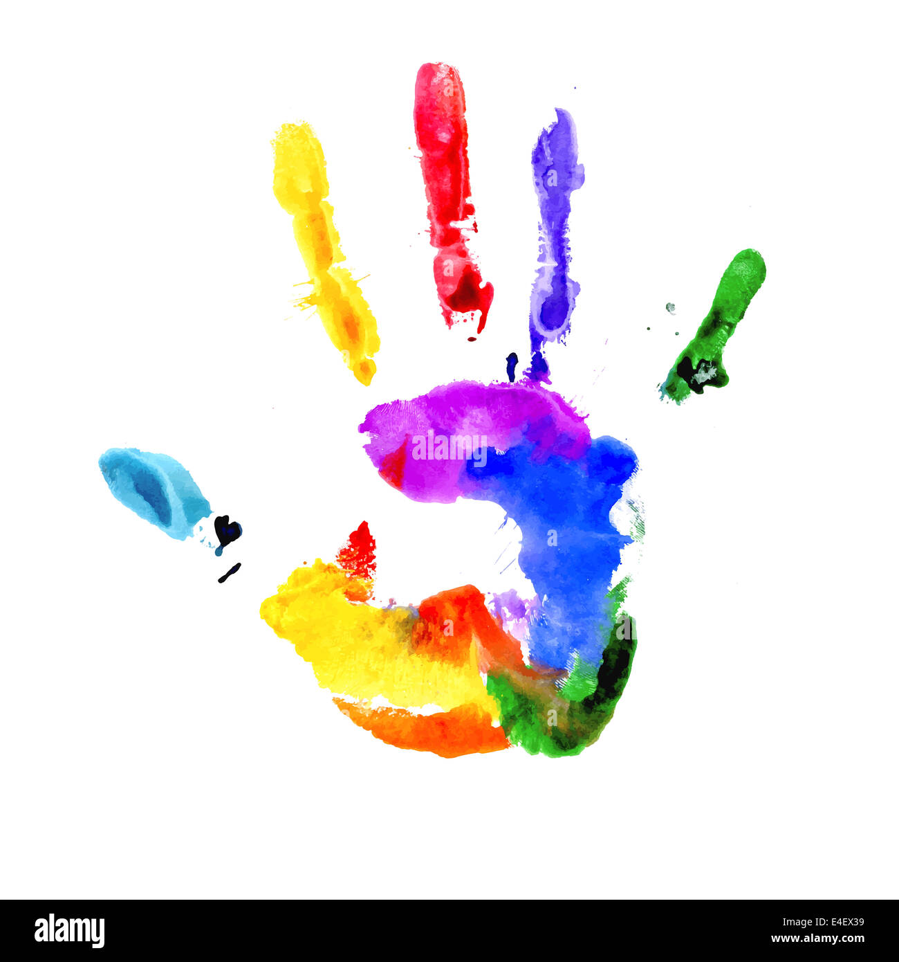 Rainbow handprints hi-res stock photography and images - Alamy