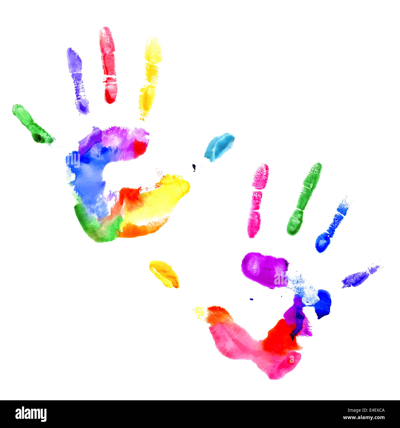 Two red handprints hi-res stock photography and images - Alamy